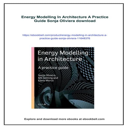 Energy Modelling In Architecture A Practice Guide Sonja Oliviera | PDF