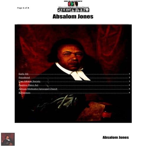 Who Was Absalom Jones ? | PDF