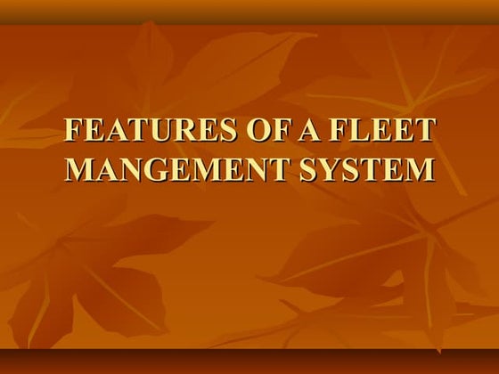 Lec1.pdf Transport Fleet Management lecture 1 | PDF