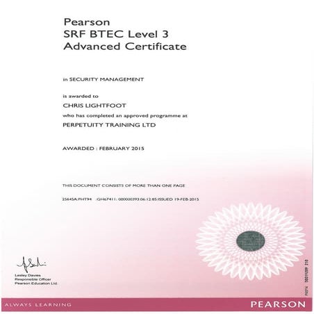 BTEC Level 3 Certificate | PDF