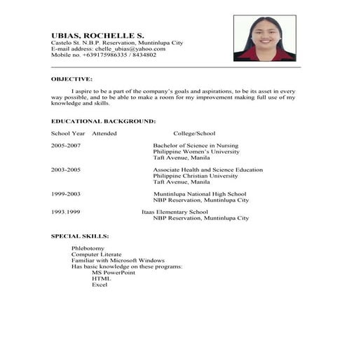 resume_chelle | PDF