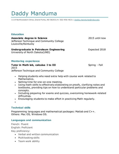 Su Yeon Park's resume. | DOCX