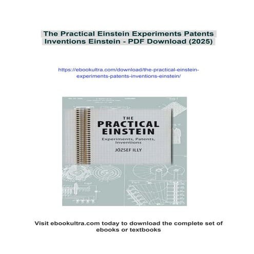 The Practical Einstein Experiments Patents Inventions Einstein | PDF