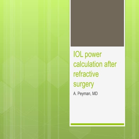 IOL power calculation | PPT