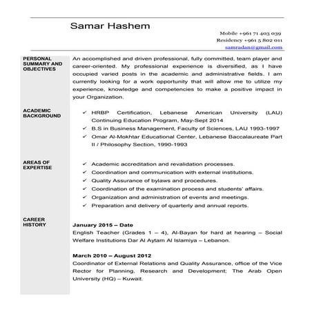 CV_Samar Hashem | DOC