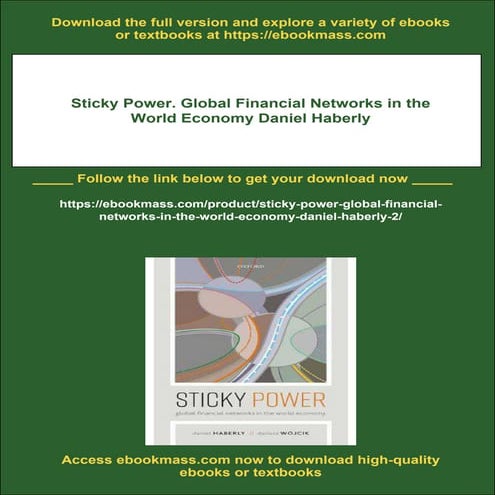 Sticky Power. Global Financial Networks in the World Economy Daniel ...