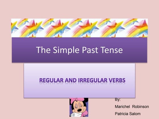 The Simple Past Tense Irregular Verbs English Grammar Presentation in ...