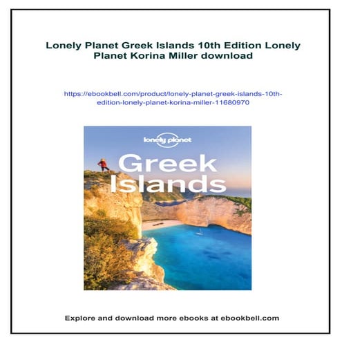 Lonely Planet Greek Islands 10th Edition Lonely Planet Korina Miller | PDF