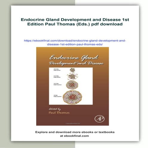 Endocrine Gland Development and Disease 1st Edition Paul Thomas (Eds ...