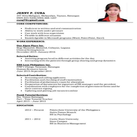 Resume Jenny | DOCX