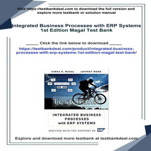 Immediate download Integrated Business Processes with ERP Systems 1st ...
