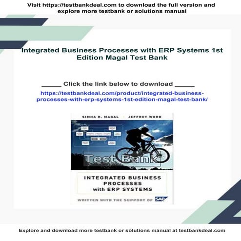 Integrated Business Processes with ERP Systems 1st Edition Magal Test ...