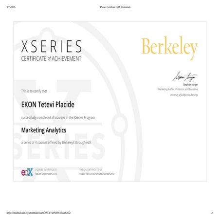XSeries Certificate _ edX Credentials | PPT