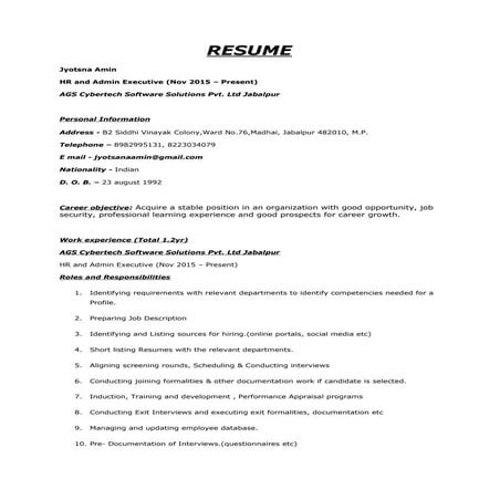 Jyotsna Resume Updated | DOC
