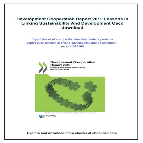 Development Cooperation Report 2012 Lessons In Linking Sustainability ...