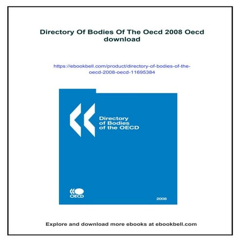 Directory Of Bodies Of The Oecd 2008 Oecd | PDF