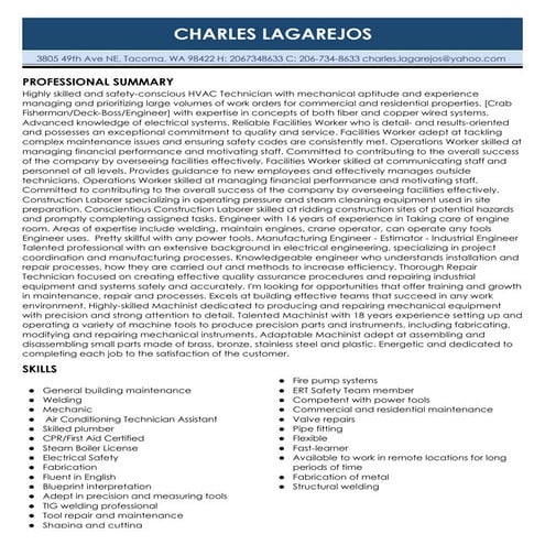 offshore resume | PDF