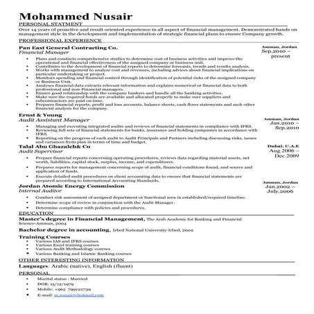 Mohammed CV 10-2015 | PDF