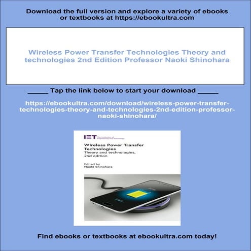 Wireless Power Transfer Technologies Theory and technologies 2nd Edition Professor Naoki ...