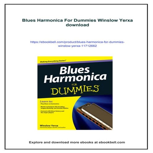 Blues Harmonica For Dummies Winslow Yerxa | PDF