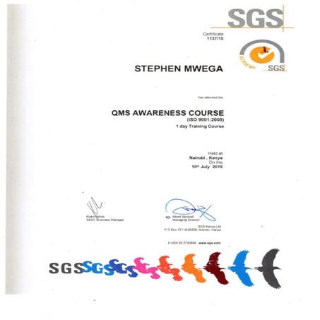 SGS CERTIFICATE | PDF
