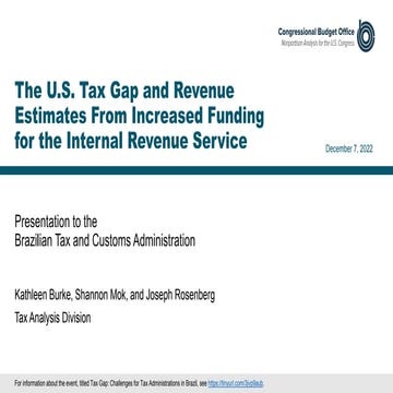 The U.S. Tax Gap and Revenue Estimates From Increased Funding for the ...