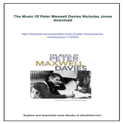 The Music Of Peter Maxwell Davies Nicholas Jones | PDF