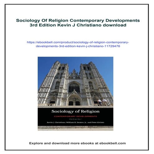 Sociology Of Religion Contemporary Developments 3rd Edition Kevin J ...