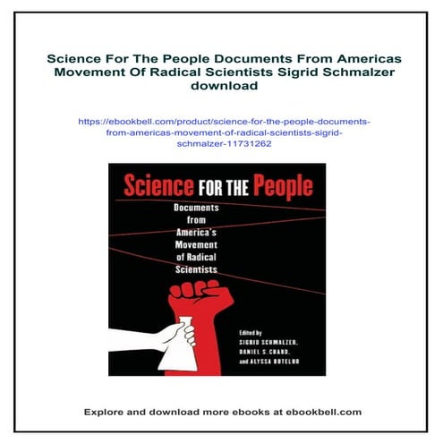 Science For The People Documents From Americas Movement Of Radical ...