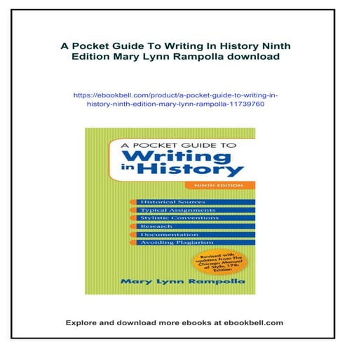 A Pocket Guide To Writing In History Ninth Edition Mary Lynn Rampolla | PDF