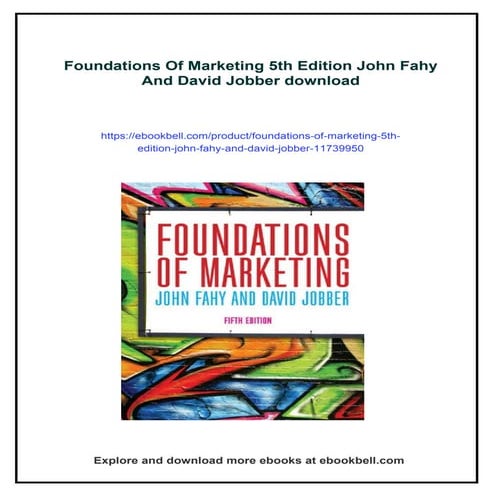 Foundations Of Marketing 5th Edition John Fahy And David Jobber | PDF