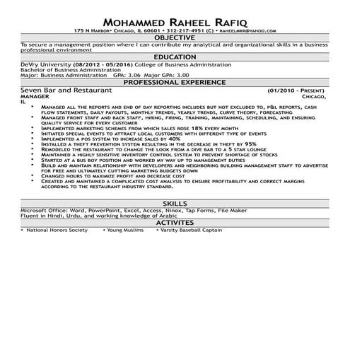 Mohammed Raheel Rafiq Resume | PDF