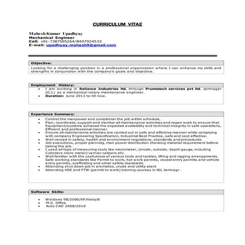 mahesh Resume | DOCX