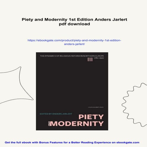 Piety and Modernity 1st Edition Anders Jarlert | PDF