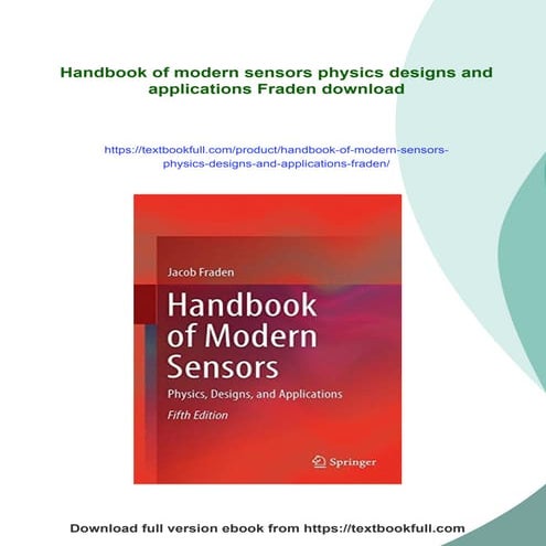 Handbook of modern sensors physics designs and applications Fraden | PDF