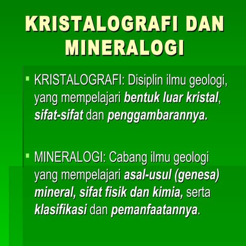Kristalografi : sistem tetragonal | PDF