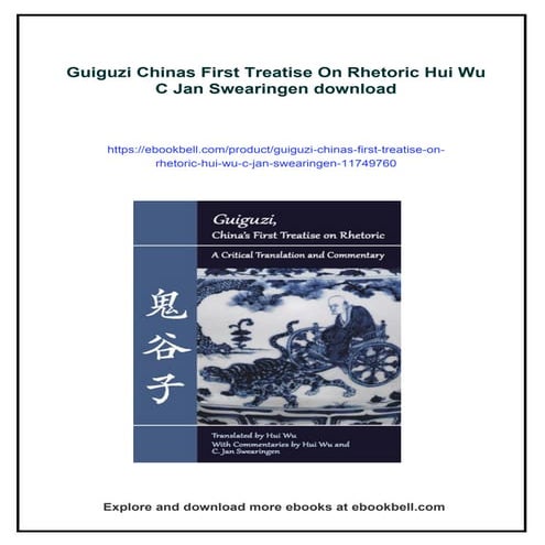Guiguzi Chinas First Treatise On Rhetoric Hui Wu C Jan Swearingen | PDF