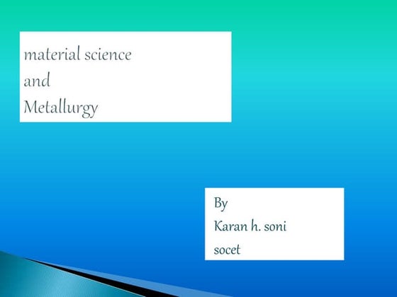 introduction to engineering materials | PPT