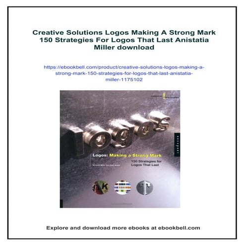 Creative Solutions Logos Making A Strong Mark 150 Strategies For Logos ...