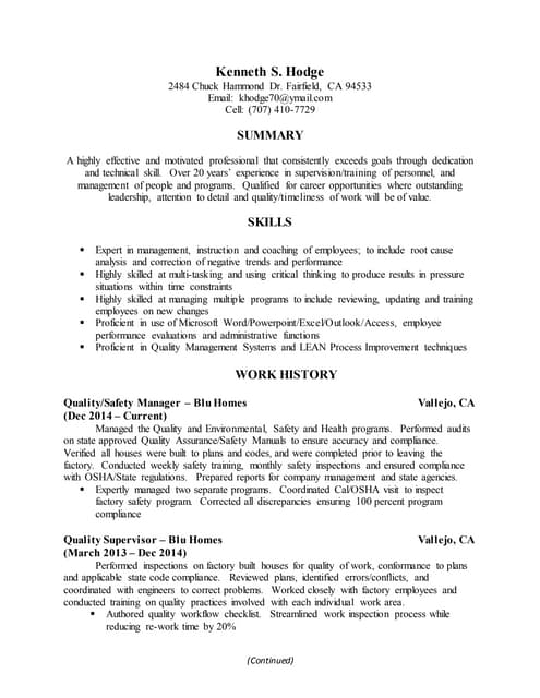 Accomplishment samples