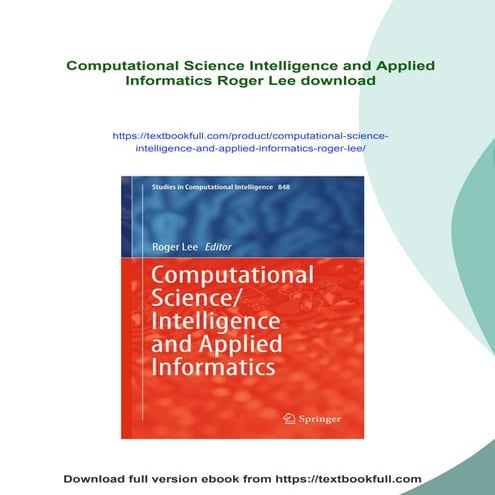 Computational Science Intelligence and Applied Informatics Roger Lee | PDF