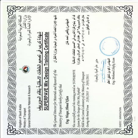 Superpave Certificate | PDF