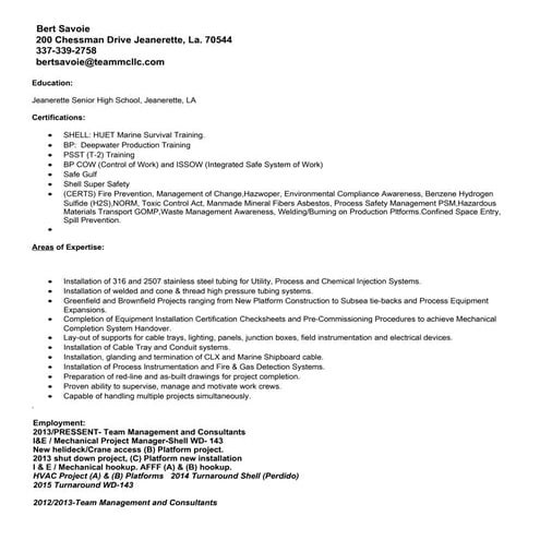 Short Resume | DOC
