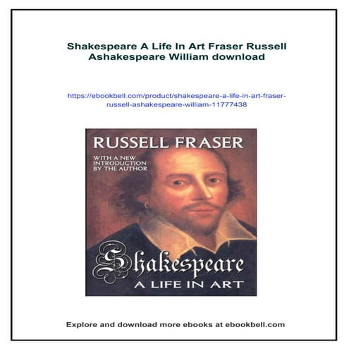 Shakespeare A Life In Art Fraser Russell Ashakespeare William | PDF