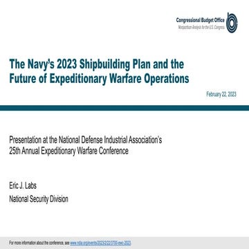 The Navy’s 2023 Shipbuilding Plan and the Future of Expeditionary ...