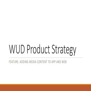 WUD Product | PPT