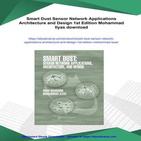 Smart Dust Sensor Network Applications Architecture and Design 1st ...