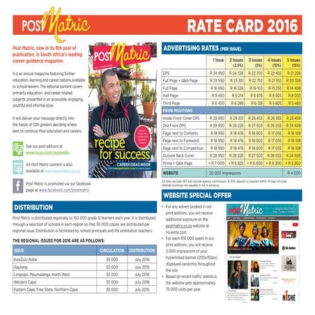 Post Matric Rate Card 2016 | PDF
