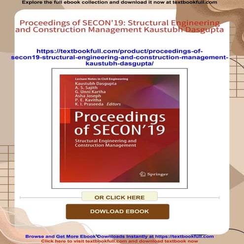 Proceedings of SECON'19: Structural Engineering and Construction ...