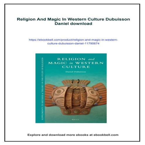 Religion And Magic In Western Culture Dubuisson Daniel | PDF